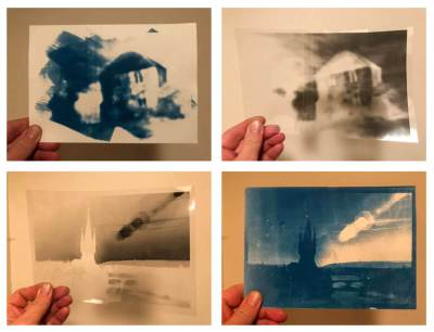 5 Frames... With a Liquid Cyanotype Kit on Fluid Cold Press Finish ...